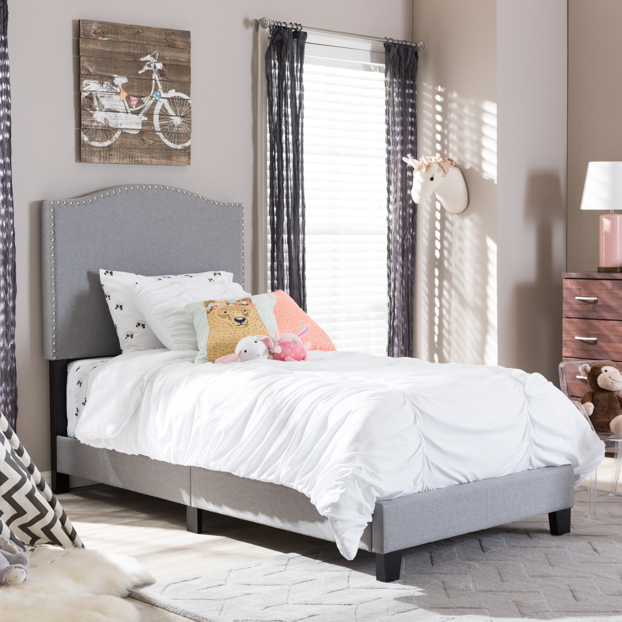 Gemma Violet Abril Twin Upholstered Standard Bed Reviews Wayfair
